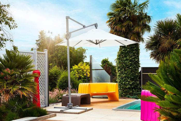 Parasol déporté rond - La Maison du Parasol Pro